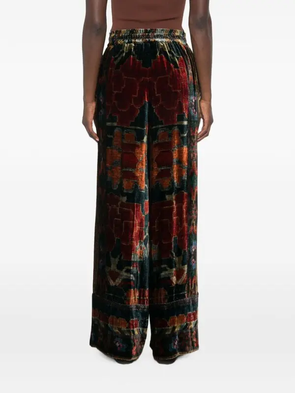 PIERRE-LOUIS MASCIA Printed Wide-leg Trousers