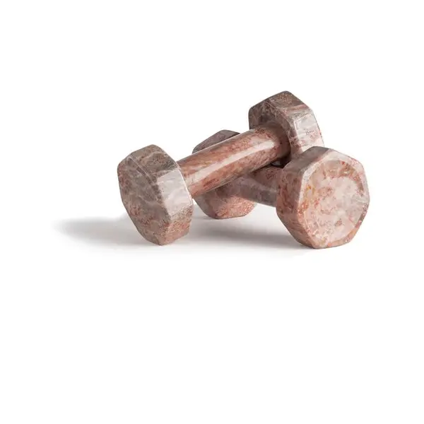 And Jacob Gym Dumbbells 1.5 Kilo Piece Pink Marble - Orange