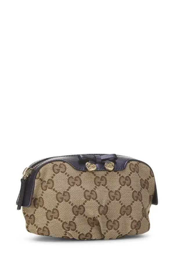 Gucci Gg Canvas Lovely Heart Cosmetic Pouch