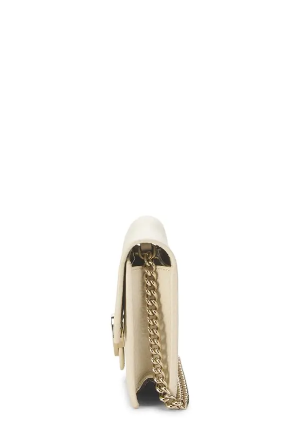 Gucci Interlocking Wallet On Chain - Cream