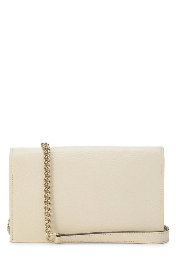 Gucci Interlocking Wallet On Chain - Cream