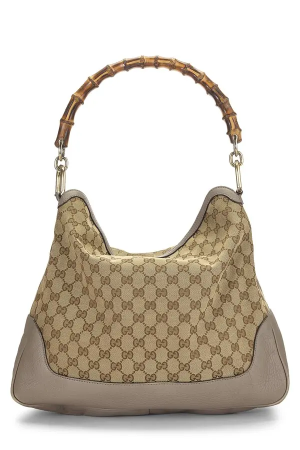 Gucci Original Gg Diana Bamboo Hobo - Grey