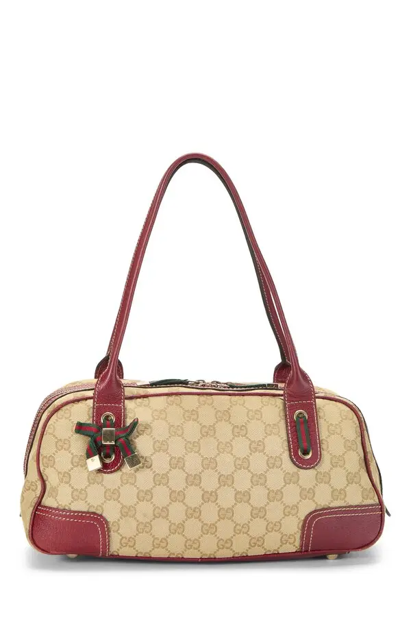 Gucci Original Gg Canvas Princy Handbag - Red