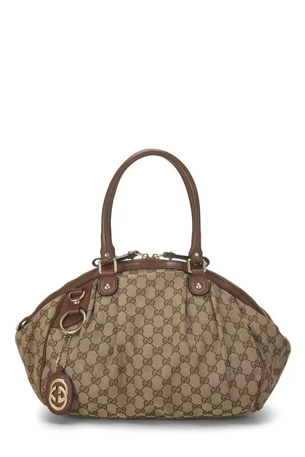 Gucci Sukey Boston Handbag - Beige