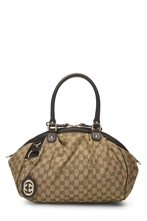 Gucci Original Gg Sukey Boston Handbag - Beige