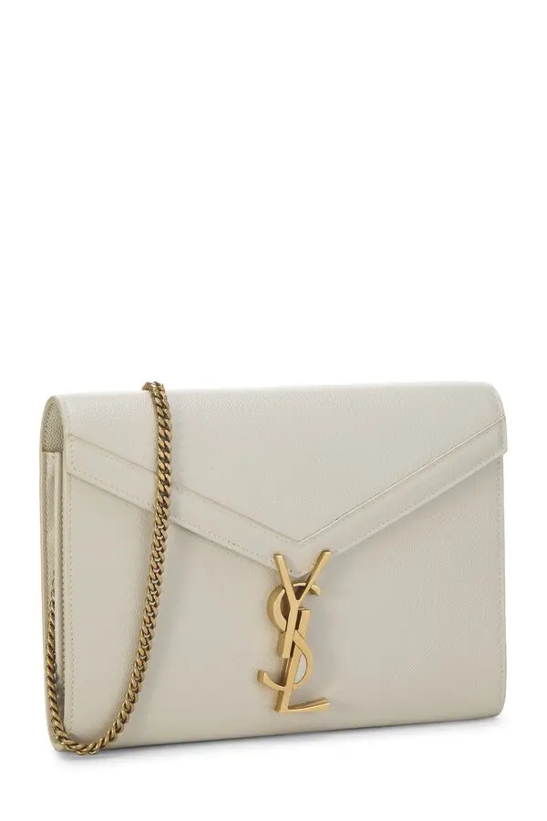 Saint Laurent Grainy Leather Cassandra Wallet On Chain
