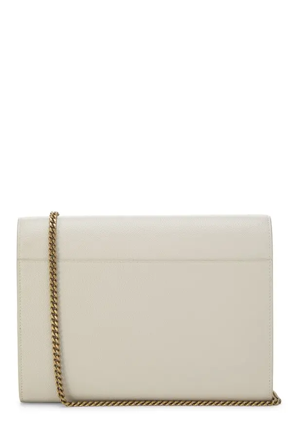 Saint Laurent Grainy Leather Cassandra Wallet On Chain