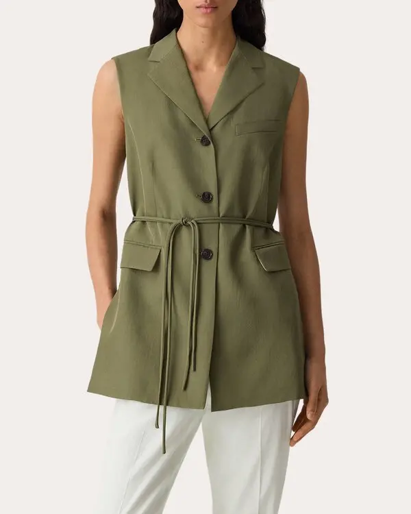 Theory Washed Twill Vented Vest