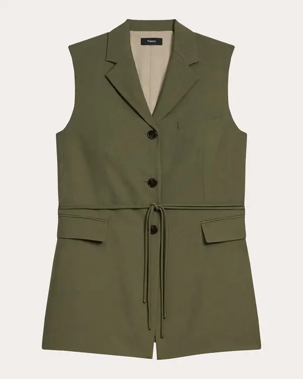 Theory Washed Twill Vented Vest