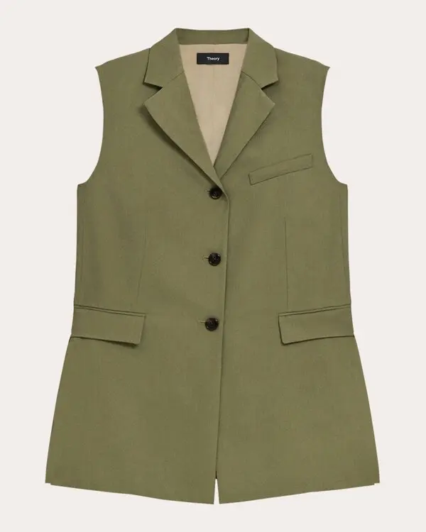 Theory Washed Twill Vented Vest