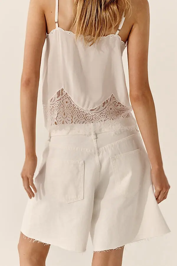 ASKK NY Pony Cotton Wide-leg Shorts