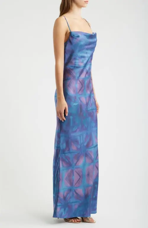 Lulus Bronte Cowl Neck Maxi Dress