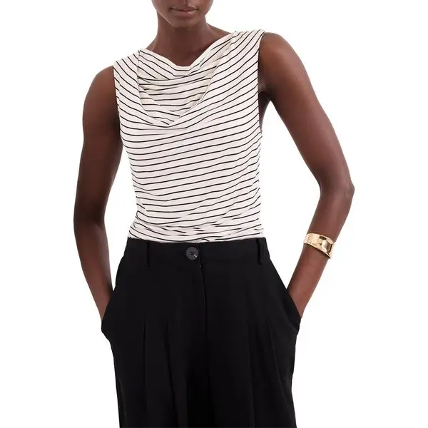 Mint Velvet Stripe Cowl Neck Top