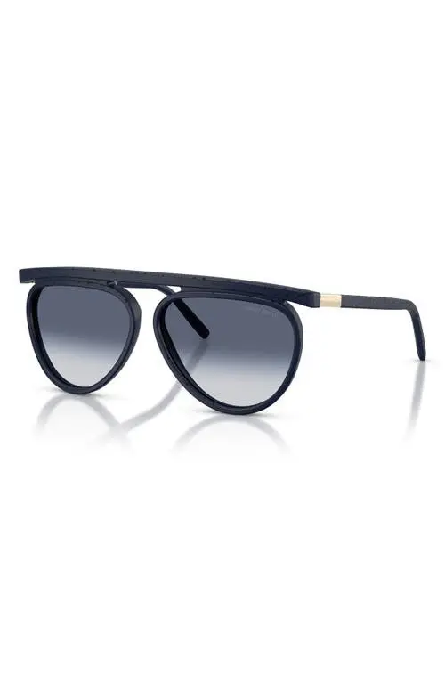 ARMANI Pilot Sunglasses - Matte Blue/grey Gradient