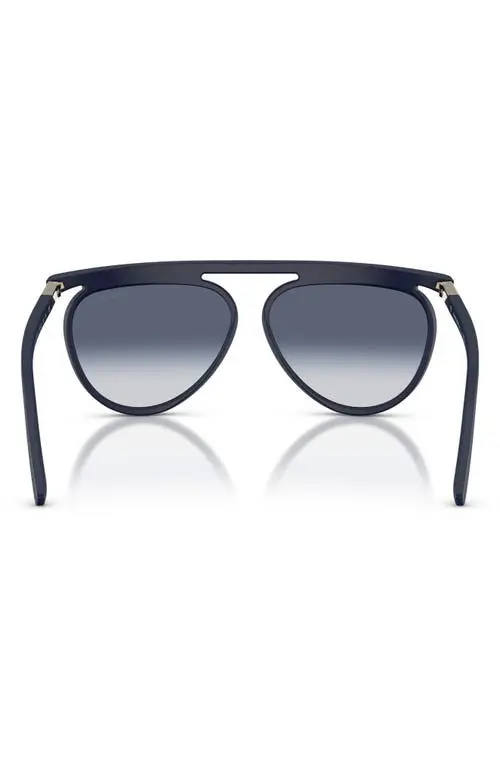 ARMANI Pilot Sunglasses - Matte Blue/grey Gradient
