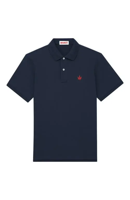 Boast 1983 Classic Pique Polo - Navy Red