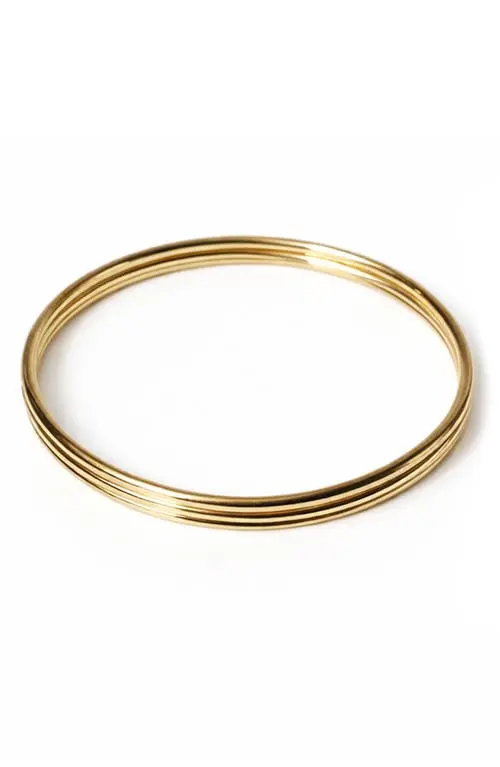 PANACEA Set Of 3 Skinny Bangle Bracelets - Gold