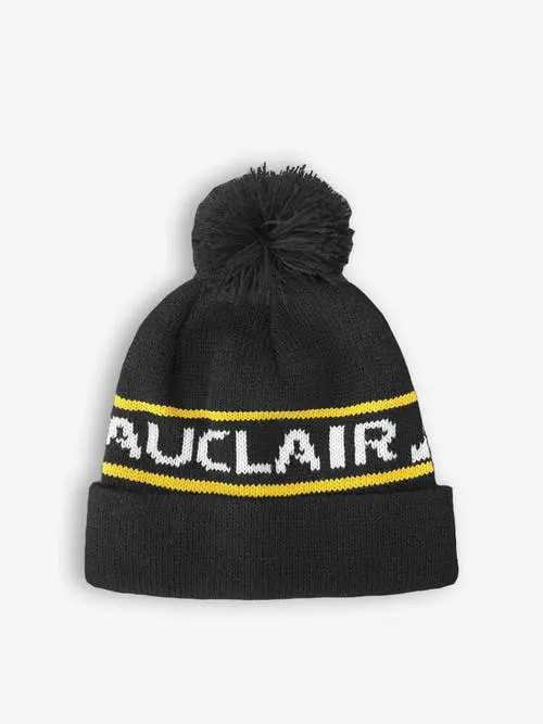 AUCLAIR Acrylic Pompom Beanie - Black/yellow