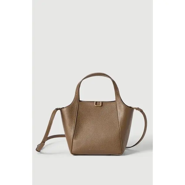 Brunello Cucinelli Sartorial Small Bucket Bag In Soft Grained Leather - Mud