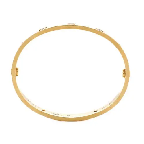 CARTIER Love 4 Diamond Bracelet 18k Yellow Gold With Diamonds