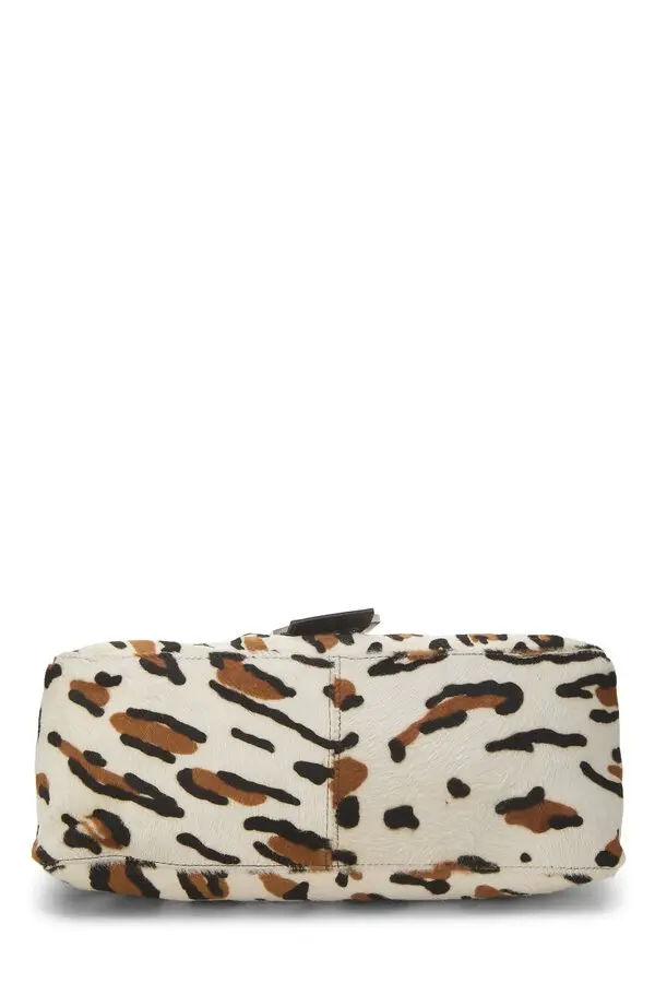Fendi Leopard Print Pony Hair Shoulder Bag