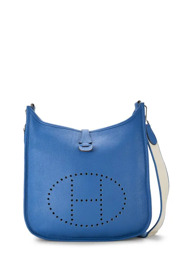 Hermès Clemence Evelyne Iii Amazone Shoulder Bag - Blue