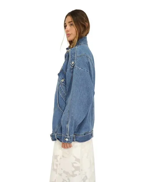 BELLE & BLOOM Downtown Denim Oversized Jacket