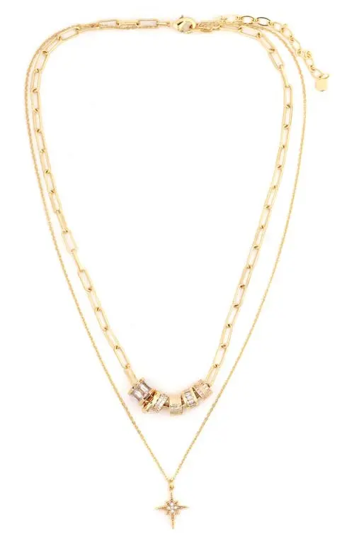 PANACEA Rondelle Bead Layered Necklace - Gold