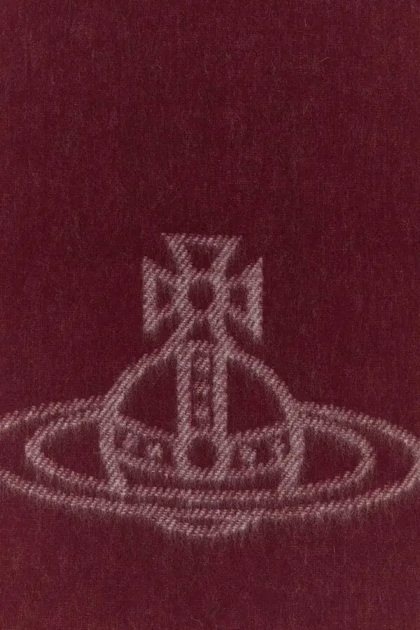 VIVIENNE WESTWOOD Burgundy Wool Scarf