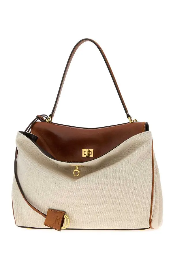 Balenciaga Sand Canvas Medium Rodeo Handbag - Brown