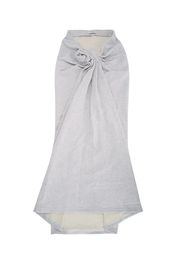 Magda Butrym Grey Cotton Skirt - Multicolor