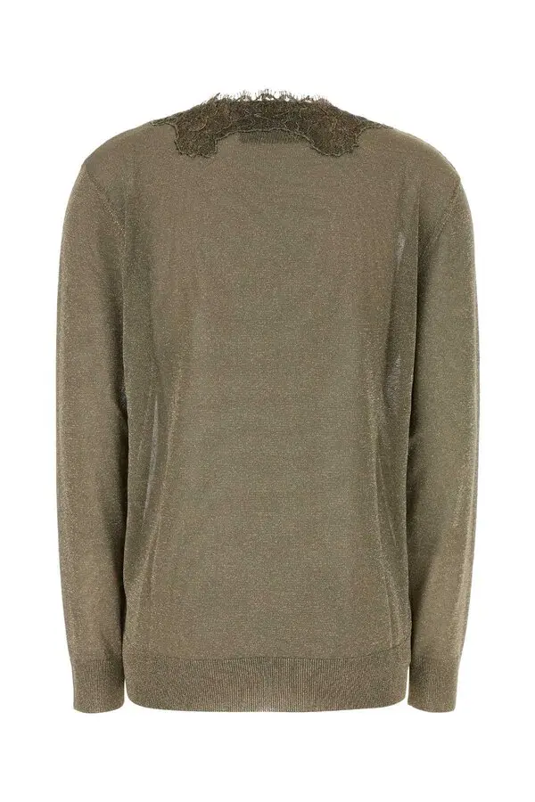 Valentino Garavani Viscose Blend Sweater With Lace Detailing