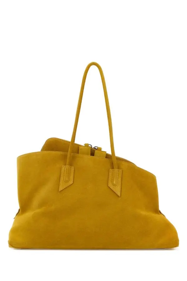 Attico Mustard Suede Medium La Passeggiata Shopping Bag - Yellow
