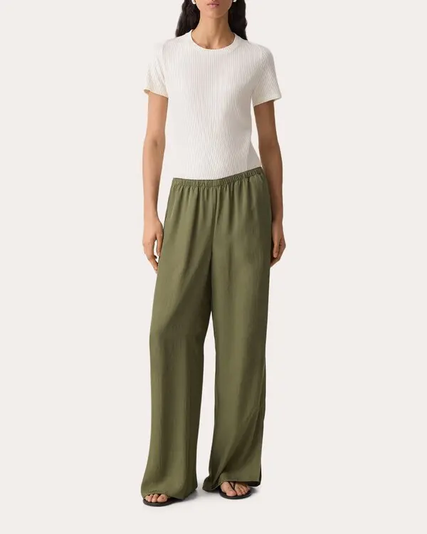 Theory Washed Twill Vented Pull-on Pants