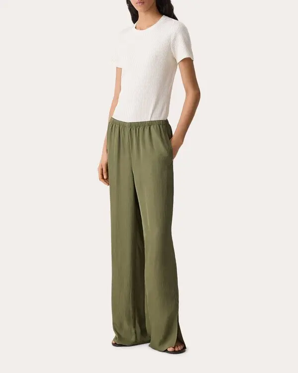 Theory Washed Twill Vented Pull-on Pants