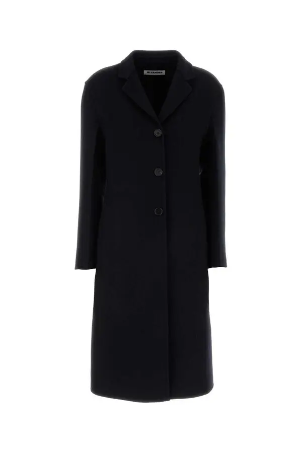 JIL SANDER Cashmere Blend Coat - Black