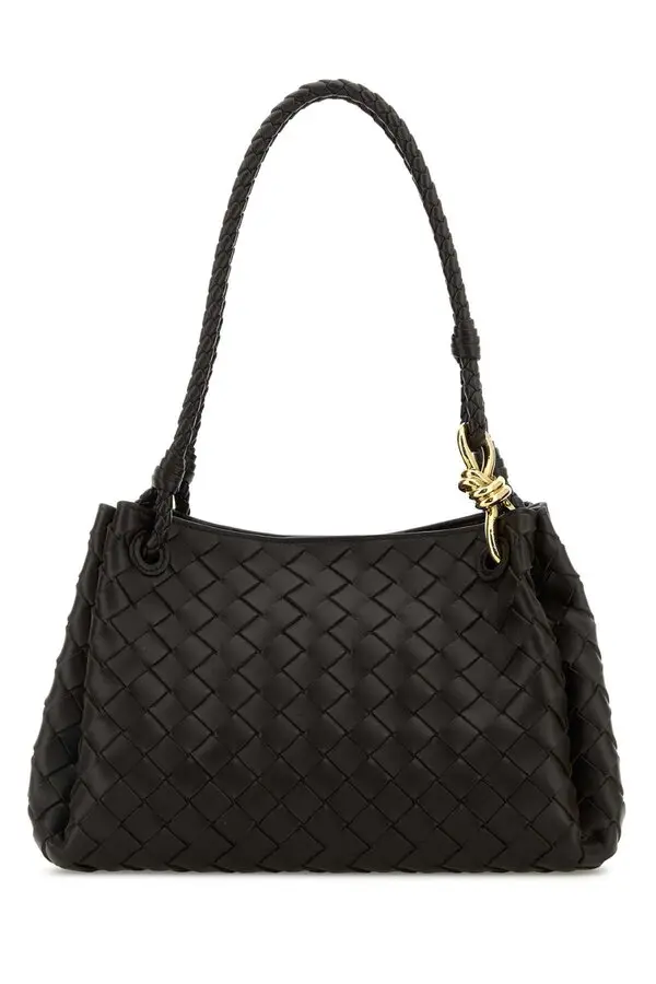 Bottega Veneta Dark Leather Parachute Handbag - Brown