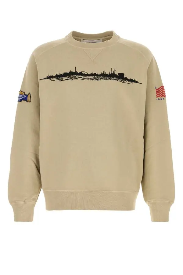 GOLDEN GOOSE Cappuccino Cotton Oversize Sweatshirt