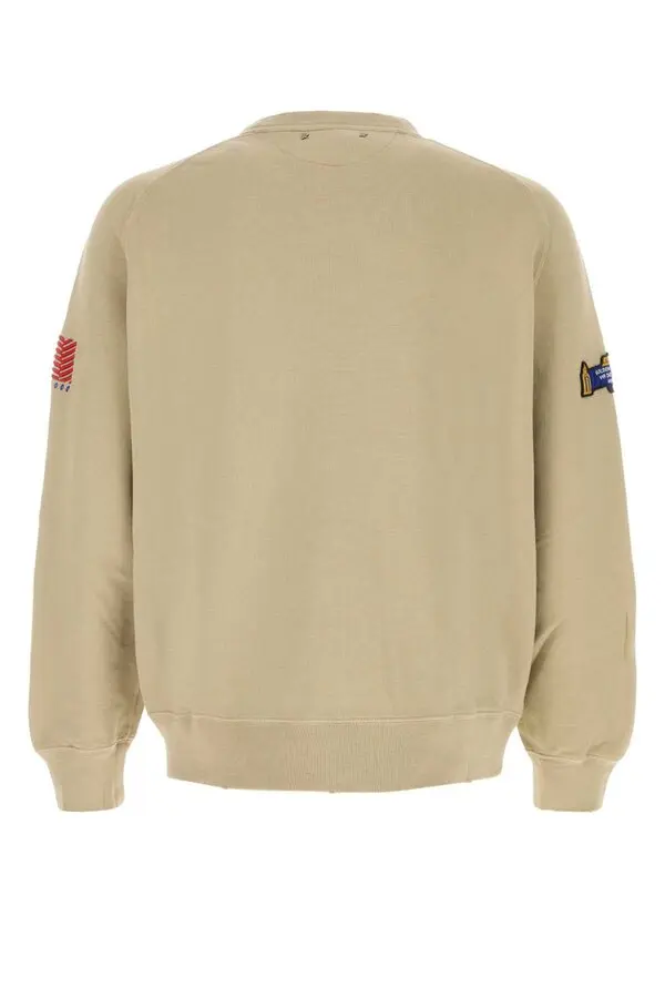 GOLDEN GOOSE Cappuccino Cotton Oversize Sweatshirt