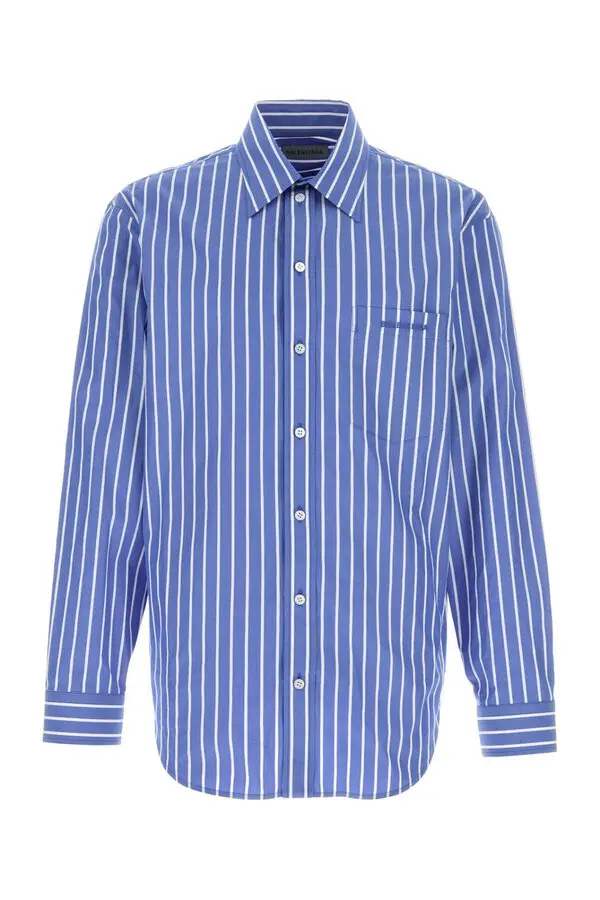 Balenciaga Embroidered Poplin Shirt - Multicolor