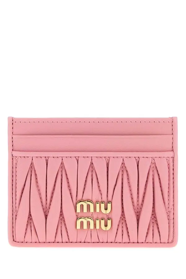 Miu Miu Leather Card Holder - Pink