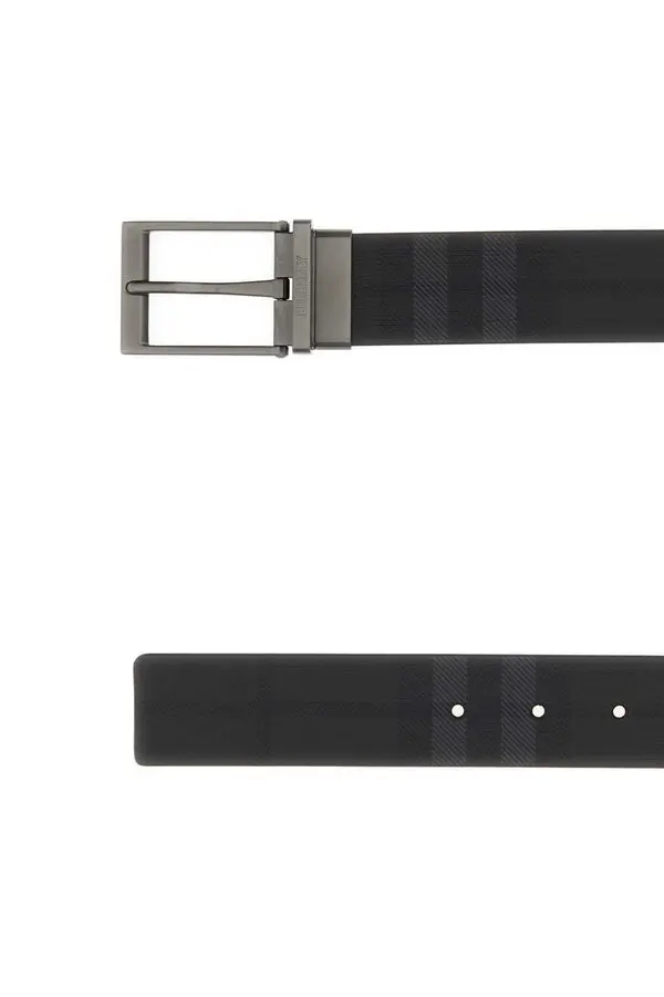 Burberry Printed Canvas Reversible Check Belt