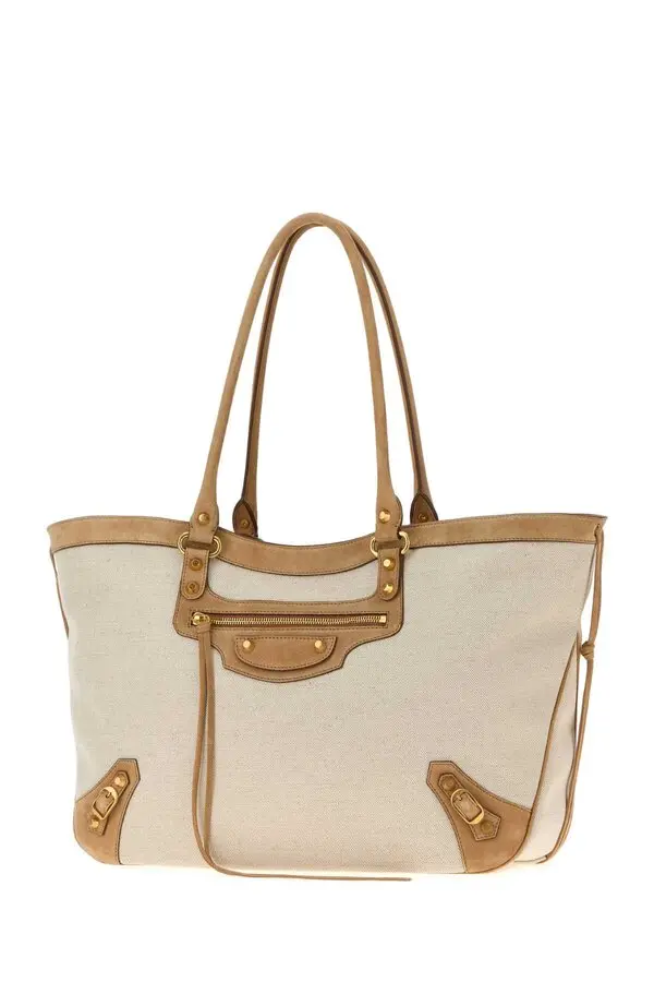 Balenciaga Sand Canvas Le City Shopping Bag - Brown