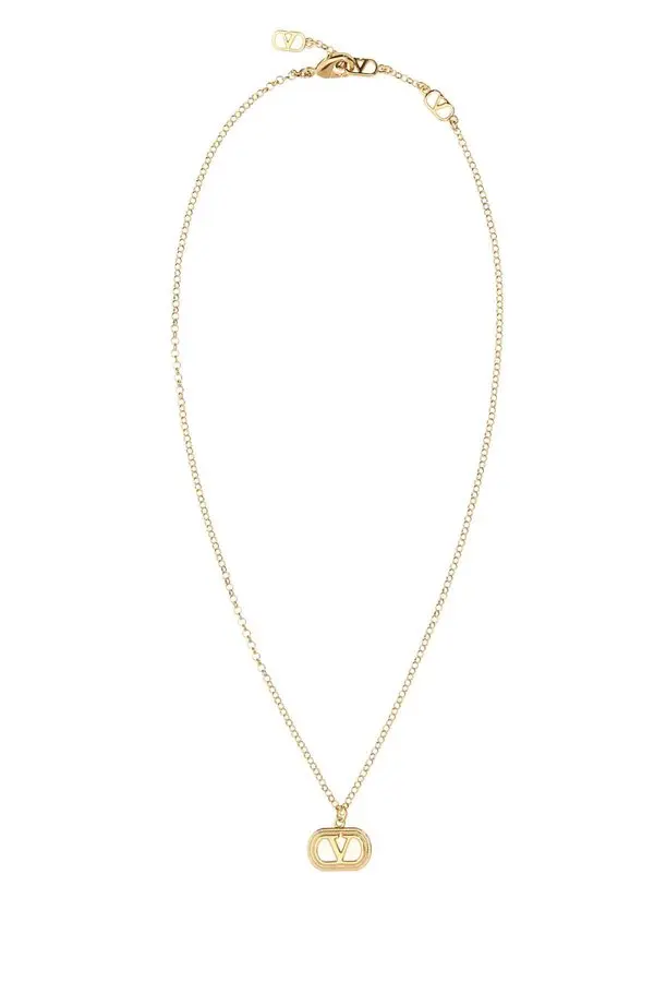 Valentino Garavani Metal Vlogo Signature Necklace - Gold