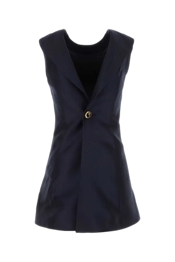 Balenciaga Wool Blend Mini Dress - Blue