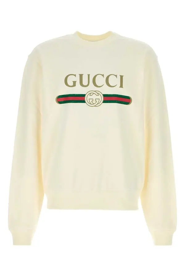 Gucci Ivory Cotton Blend Sweatshirt