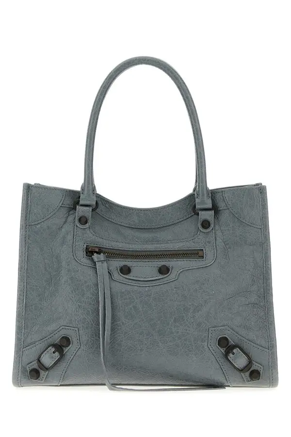 Balenciaga Powder Leather Mini Le City Handbag - Blue