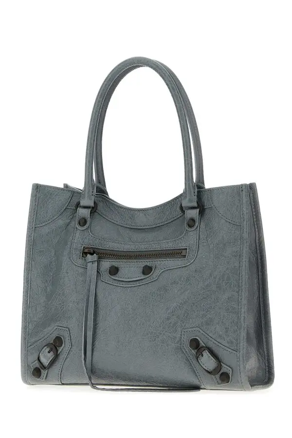 Balenciaga Powder Leather Mini Le City Handbag - Blue