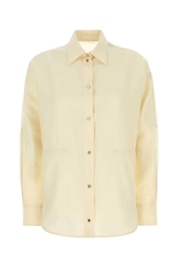 Moncler Cream Wool And Nylon Shirt - Yellow
