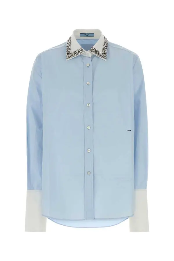 Prada Light Poplin Shirt - Blue